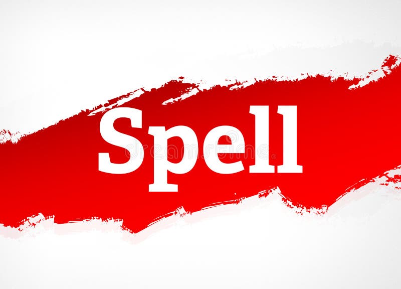 Spell Red Brush Abstract Background Illustration Stock Illustration ...