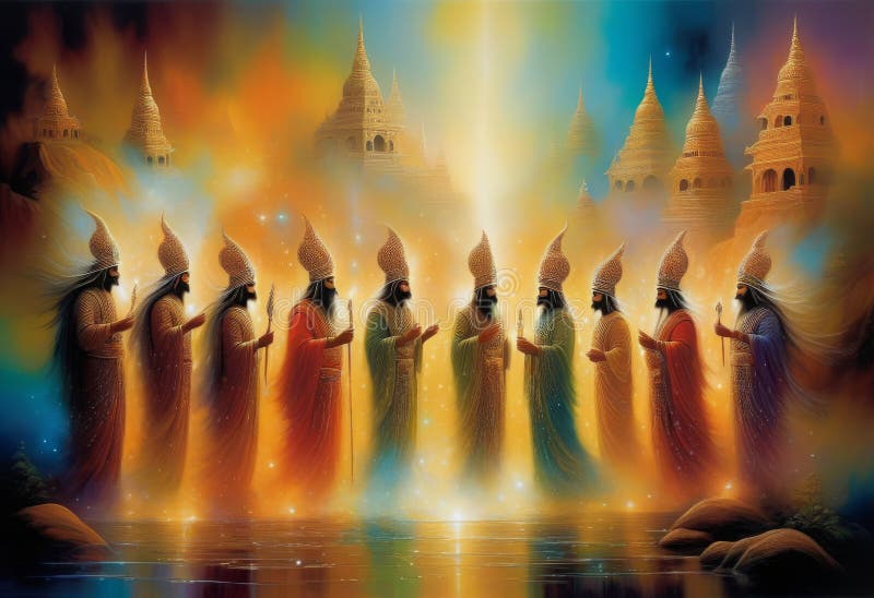 A Spellbinding Acrylic Masterpiece Stock Illustration - Illustration of ...