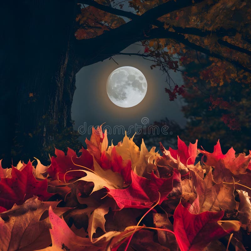Spellbinding Full Moon Lighting Up the Night Stock Photo - Image of ...