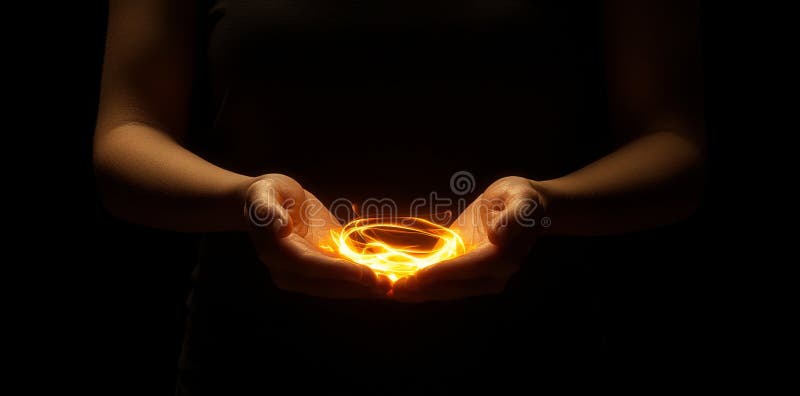 A Spellbinding Instance of Hands Grasping a Shining Light in the Dark ...
