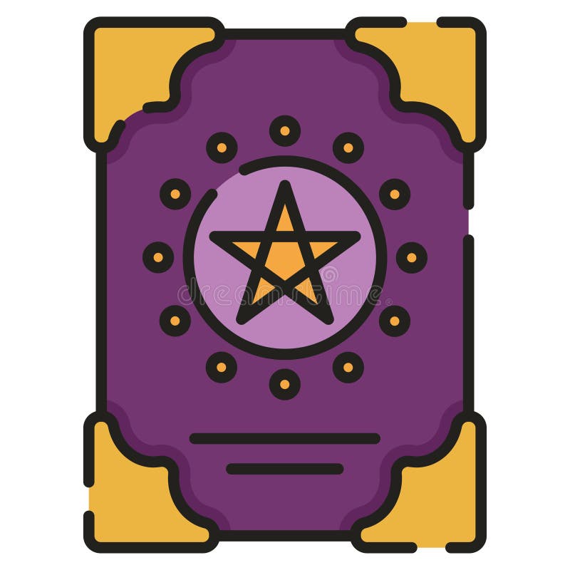 Spellbook Line Color Icon stock vector. Illustration of magical - 123743677