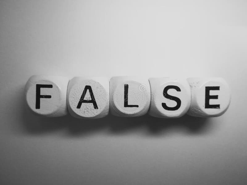 Word false spelled on dice stock image. Image of company - 123025225