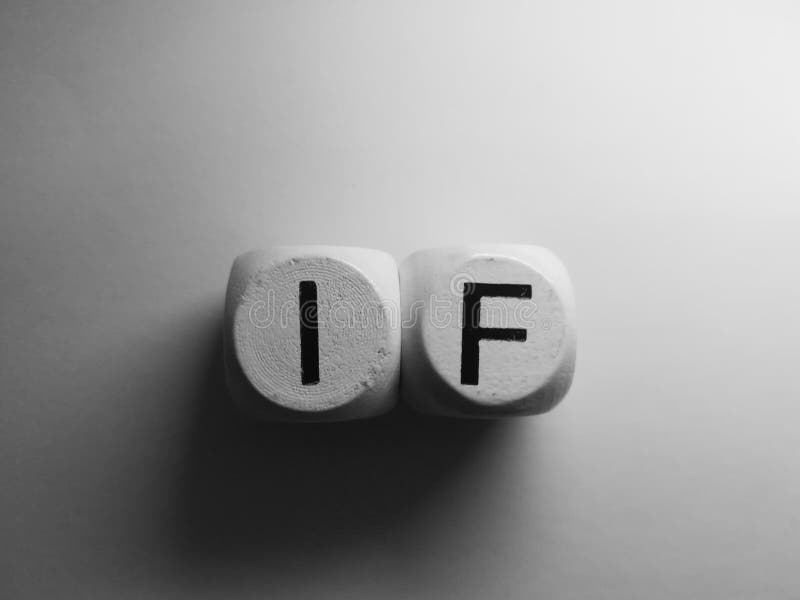 Word if spelled on dice stock image. Image of cube, white - 122391989