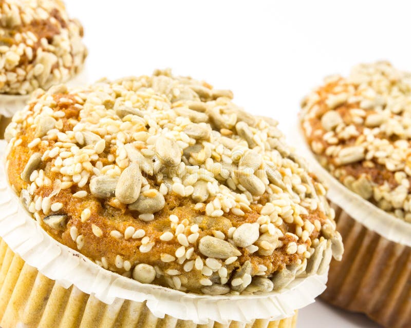 Spelt Muffins with Sesame and Grains Stock Image - Image of eating ...