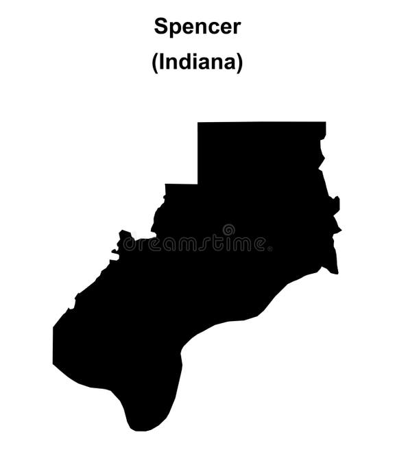 Spencer outline map stock vector. Illustration of outline - 361547042