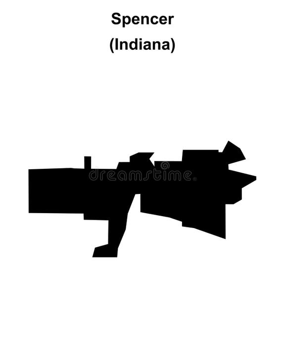 Spencer outline map stock vector. Illustration of design - 387286262