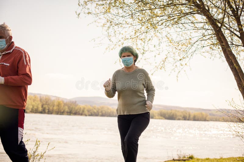 They Spend Every Moment in Nature and Exercise Stock Image - Image of ...