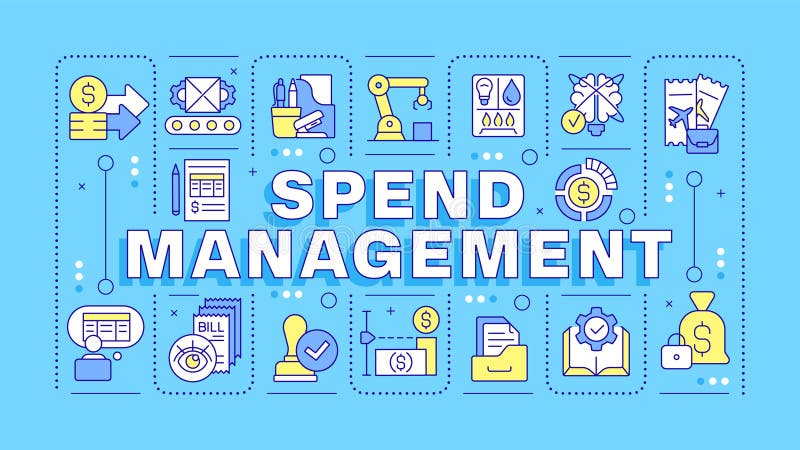 Spend Management Blue Word Concept Stock Illustration - Illustration of ...