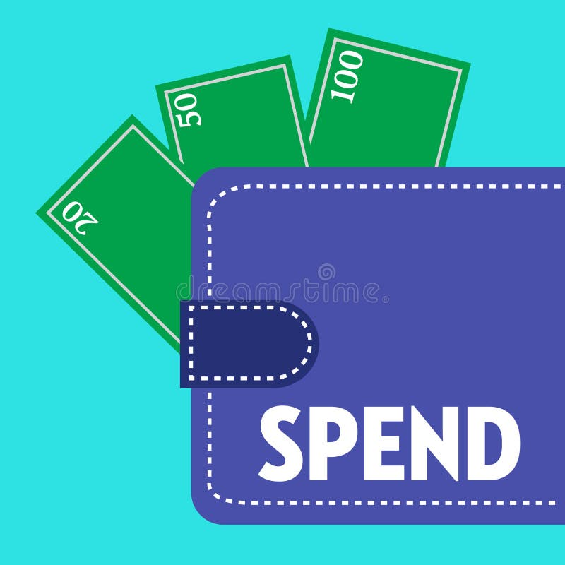 Spend money stock vector. Illustration of currency, graphic - 94019814