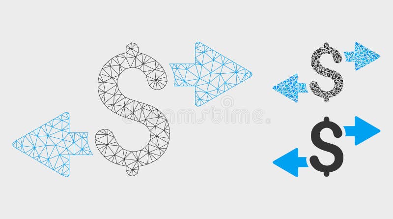 Spend Money Vector Mesh 2D Model and Triangle Mosaic Icon Stock Vector ...