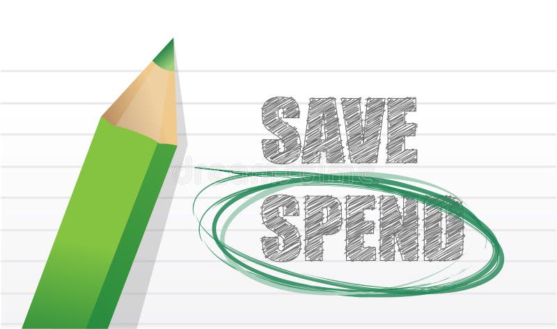 Spend Now Vs Save For Later Balance Budget Money Stock Illustration ...