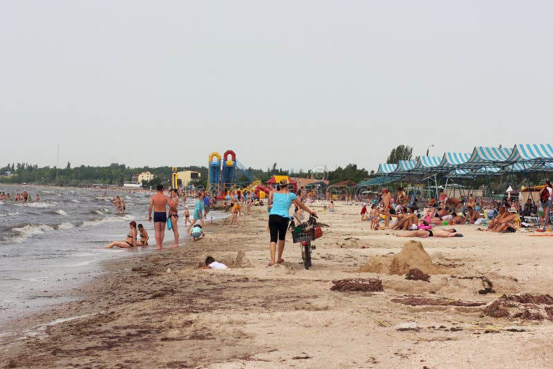Spend time on the beach editorial stock photo. Image of seaside - 73451283