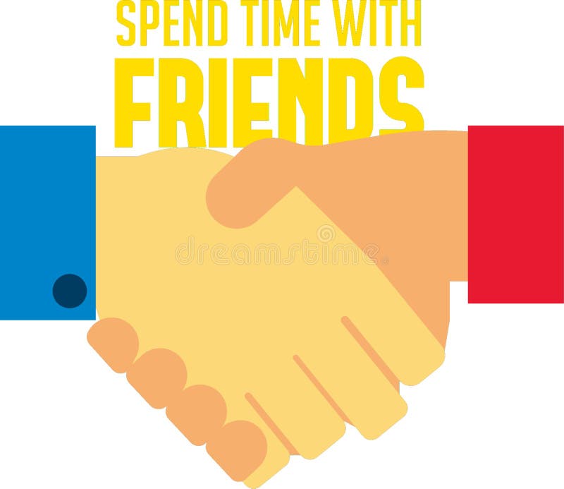 Spend Time with Friends Design Stock Vector - Illustration of ...
