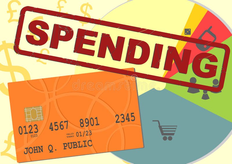 Spending stock vector. Illustration of commercial, card - 43875554