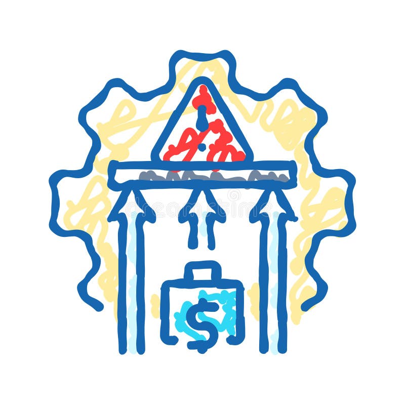 Spending Limits Budget Planning Icon Doodle Illustration Stock ...