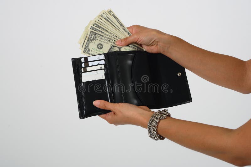 Spending money stock image. Image of women, shopping, purse - 1381763