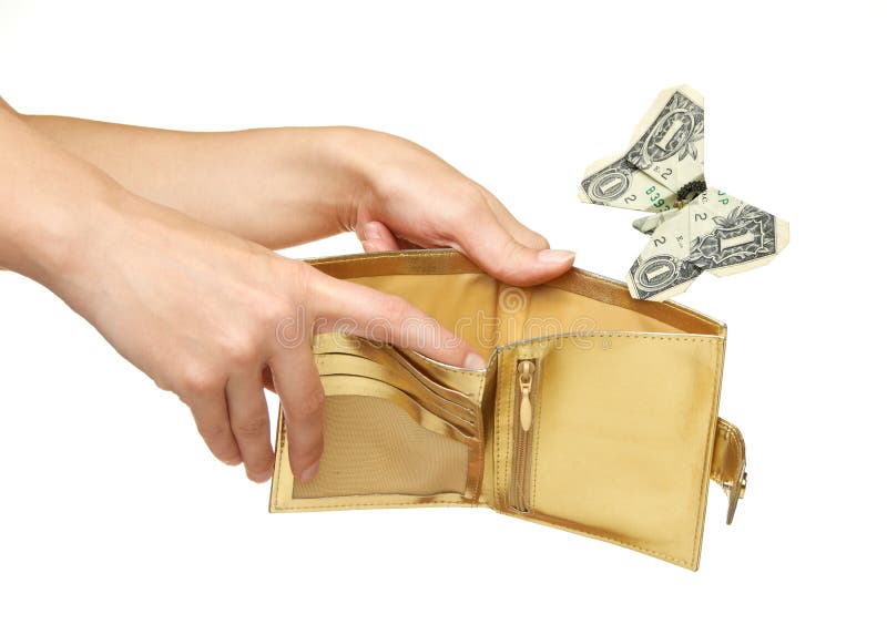 Spending Money or Out of Money Concept Stock Image - Image of finance ...