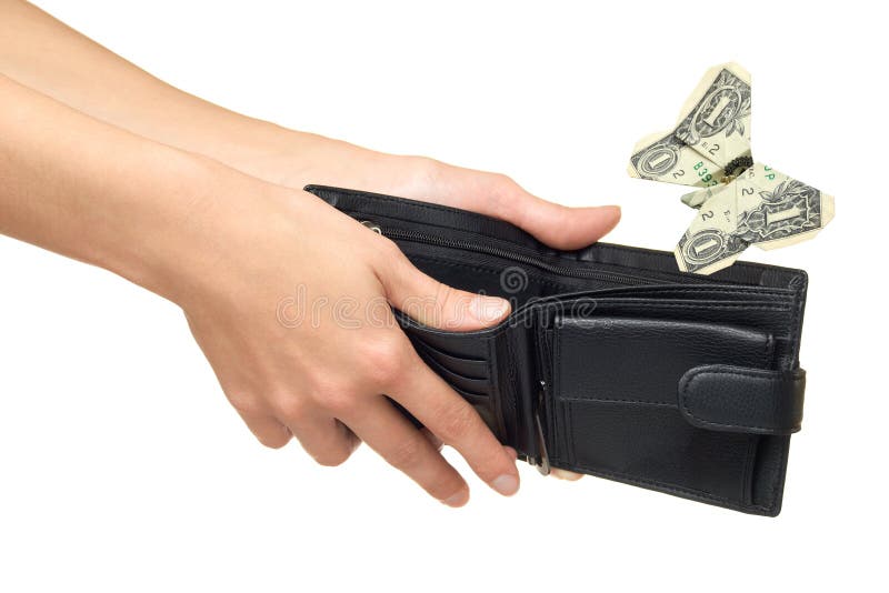 Spending Money or Out of Money Concept Stock Image - Image of poor ...