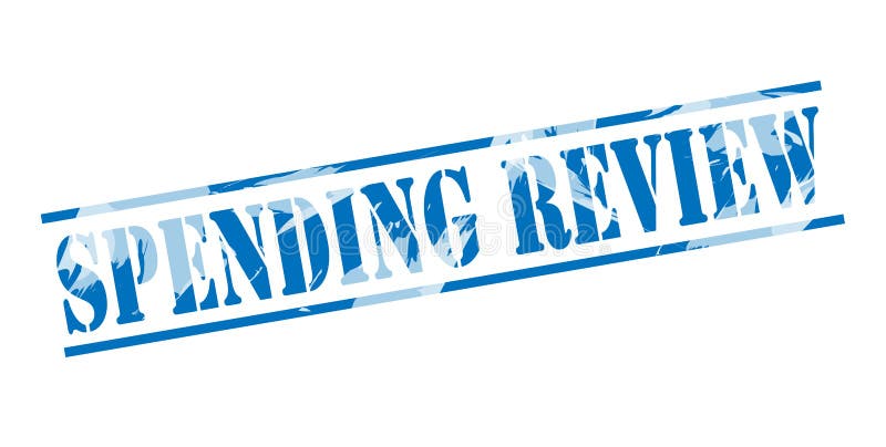 Spending review blue stamp stock illustration. Illustration of ...