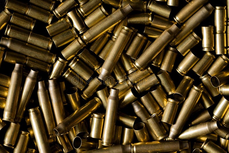 Spent ammo casings stock image. Image of military, spent - 16186751