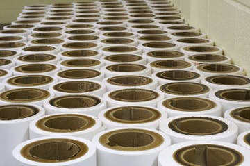 Spent paper rolls stock photo. Image of receding, numerous - 5265024