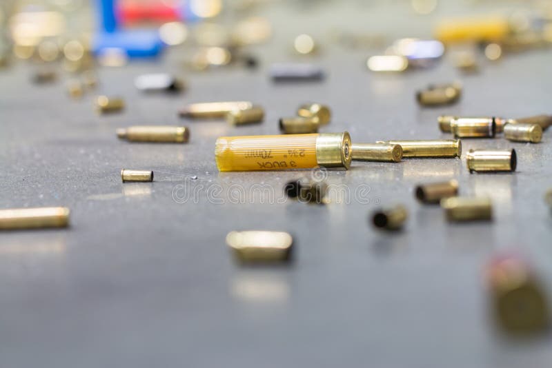 Spent ammo casings stock image. Image of casings, nato - 16186757