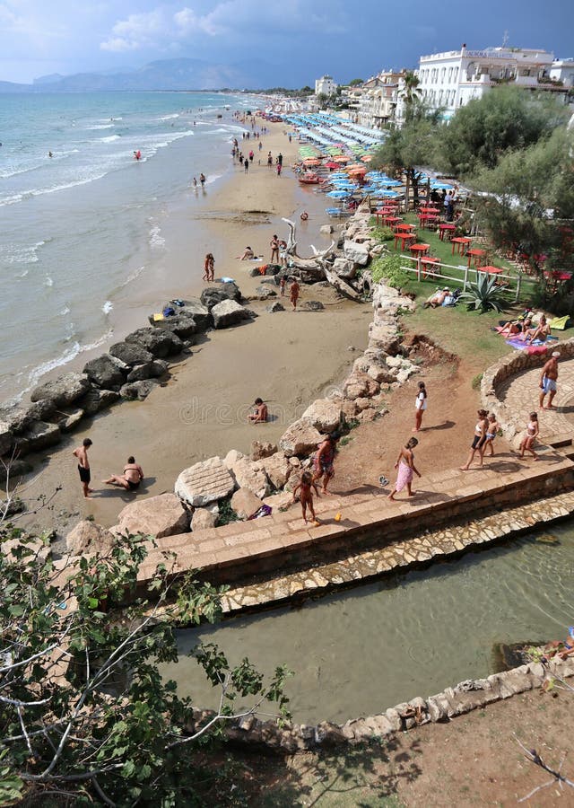 Sperlonga - Litorale Di Ponente Da Via Della Saponera Editorial Photo ...