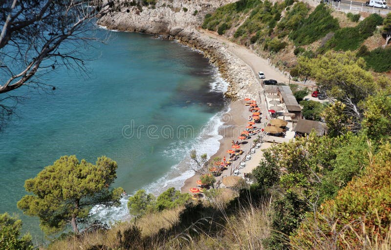 Sperlonga - Spiaggia El Sombrero Stock Photo - Image of baia, lazio ...