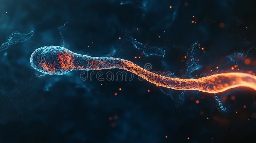 Sperm Cell, Highlighting Its Unique Tail Stock Image - Image of concept ...