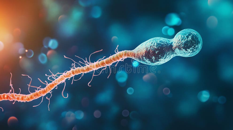 Sperm Cell, Highlighting Its Unique Tail Stock Image - Image of micro ...