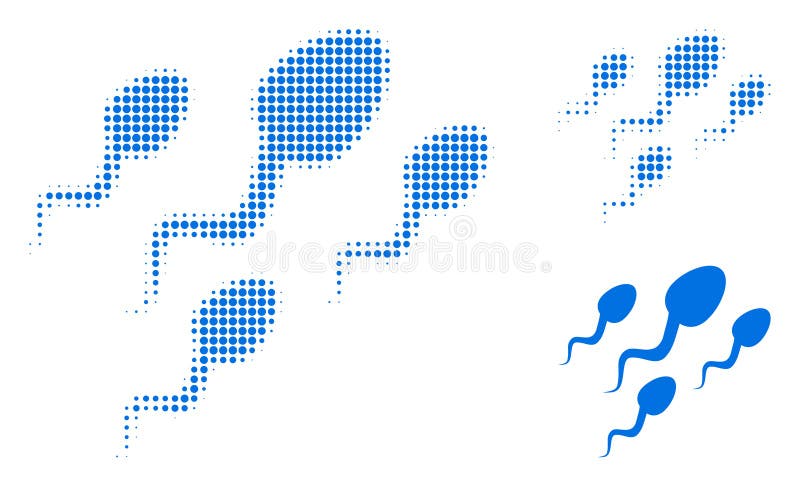 Sperm Cells Halftone Dotted Icon Stock Illustration - Illustration of ...
