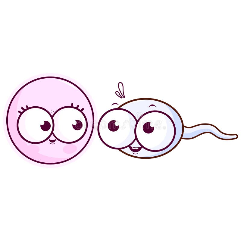 Sperm and Egg Cell Cartoon. Vector Illustration Stock Vector ... Sperm and Egg Cell Cartoon. Vector Illustration Stock Vector ...