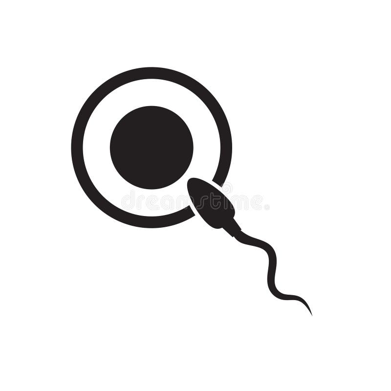 Sperm And Egg Cell Icon Stock Vector Illustration Of Sign 153384126