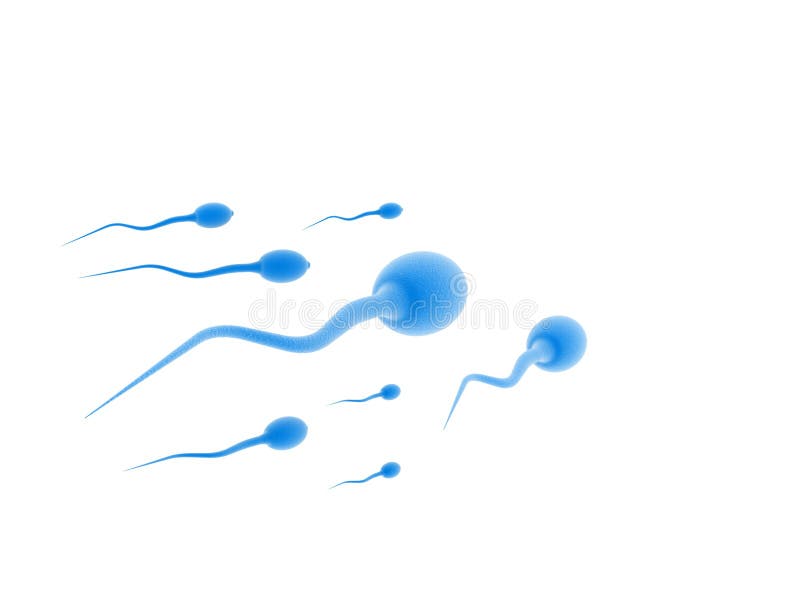 Human Sperm Cell in Medical Abstract Background. 3d Illustration Stock ...