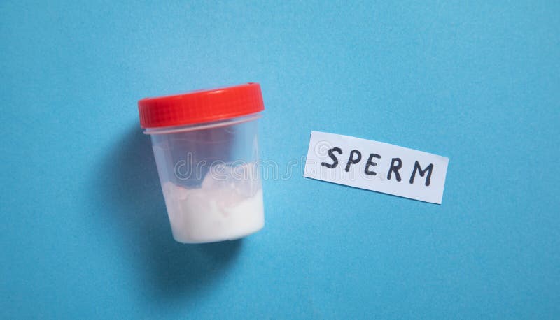 Sperm Sample Collection Container Stock Photo - Image of control ...