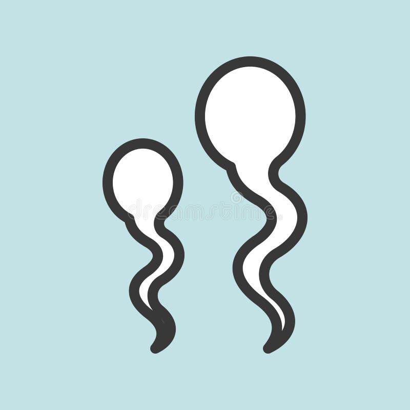 Sperm Simple Icon, Filled Outline Vector Illustration Stock Vector - Illustration of icon, organ ...