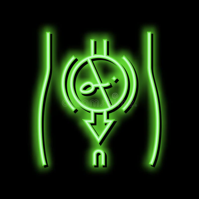 Sperm Sterilization Neon Glow Icon Illustration Stock Vector