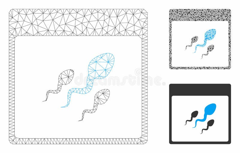 Spermatozoids Calendar Page Vector Mesh Network Model and Triangle ... Spermatozoids Calendar Page Vector Mesh Network Model and Triangle ...