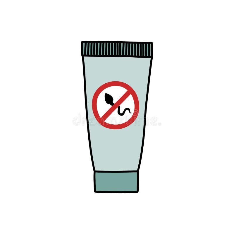 Spermicide, Contraceptive Method Doodle Icon, Vector Color Line ...