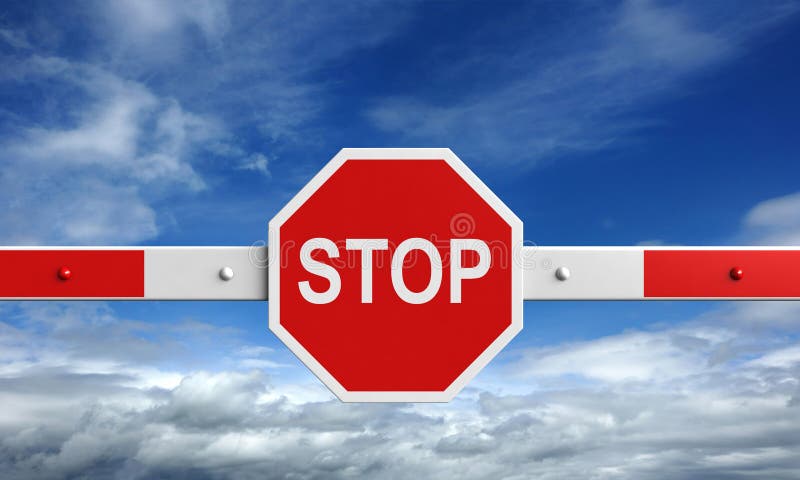 Sperre stock abbildung. Illustration von sperre, grenze - 69534200