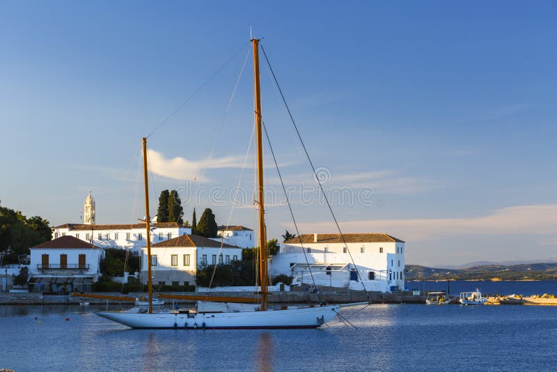 Spetses island. editorial photography. Image of greece - 110383402