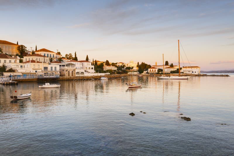 Spetses island. editorial image. Image of harbor, boats - 110383580