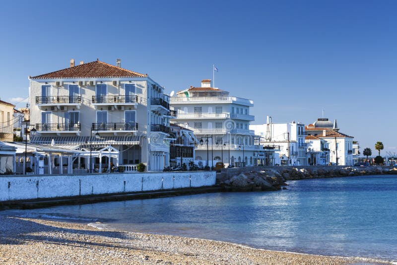 Spetses island. editorial image. Image of seafront, europe - 110383140