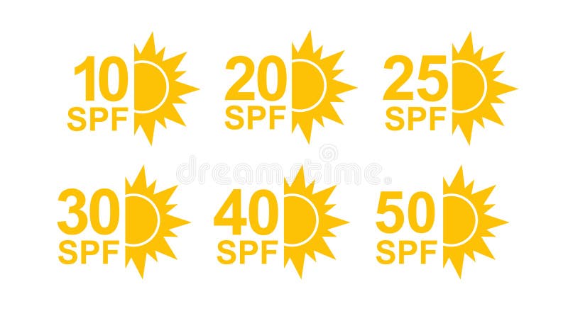 SPF Icon. Sun Protection for Skin. UVA UVB Sunscreen Protection. SPF ...