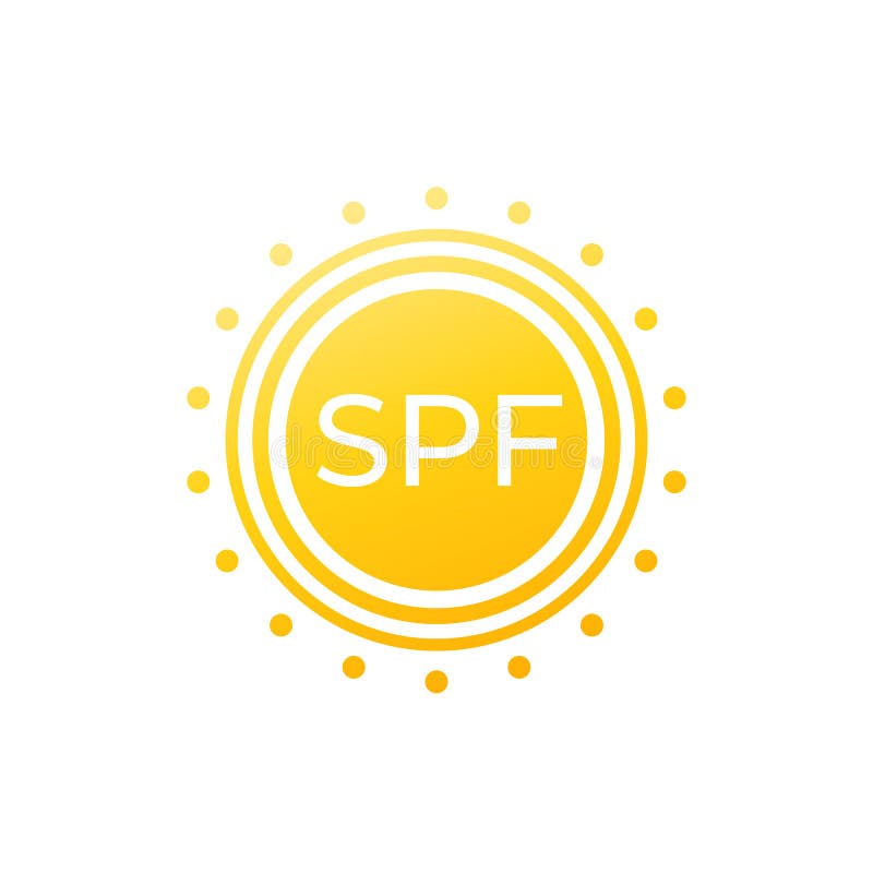 SPF Icon, UV Protection Vector Stock Vector - Illustration of cream ...