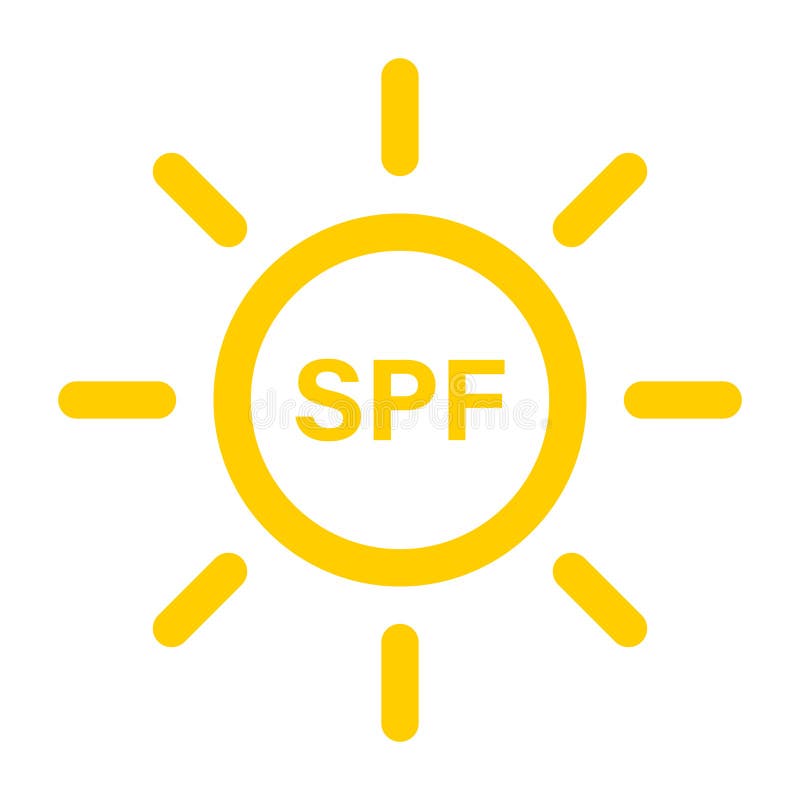 Spf Sun Icon Set Simple Design. Stock Vector - Illustration of sunblock ...