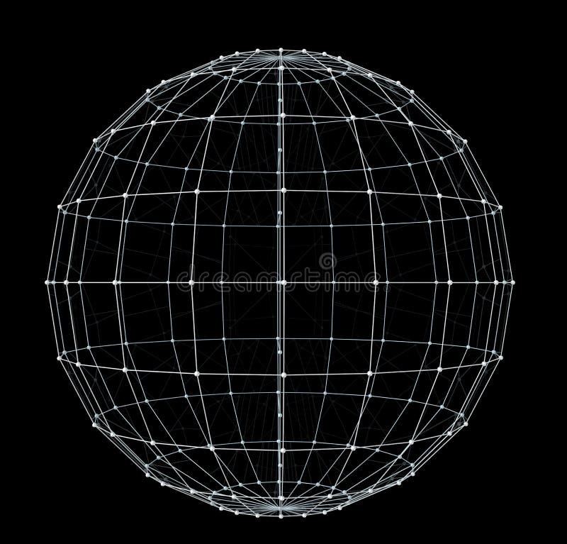 Sphere. Abstract Network Connection Background Stock Illustration ...