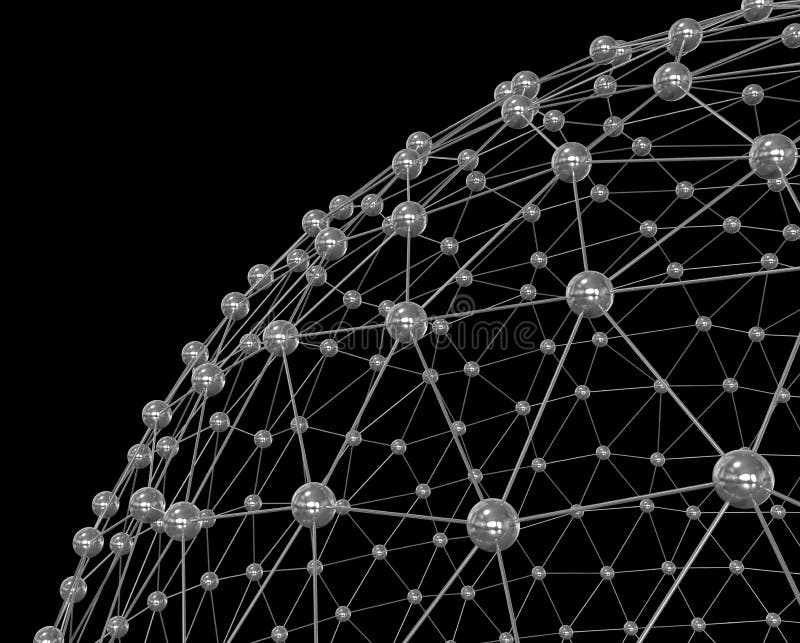 Sphere. Abstract Network Connection Background Stock Illustration ...
