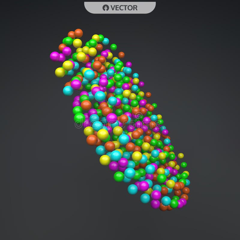 Sphere. Abstract Structure with Particles. Technology Style Stock ...