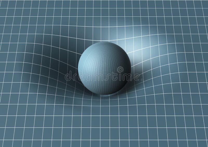 Sphere is Affecting Space / Time Around it Stock Illustration ...